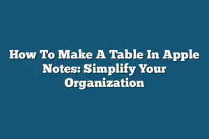 How To Make A Table In Apple Notes: Simplify Your Organization ...