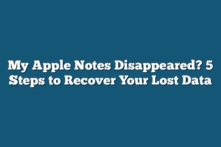 My Apple Notes Disappeared? 5 Steps to Recover Your Lost Data – Tooling Ant