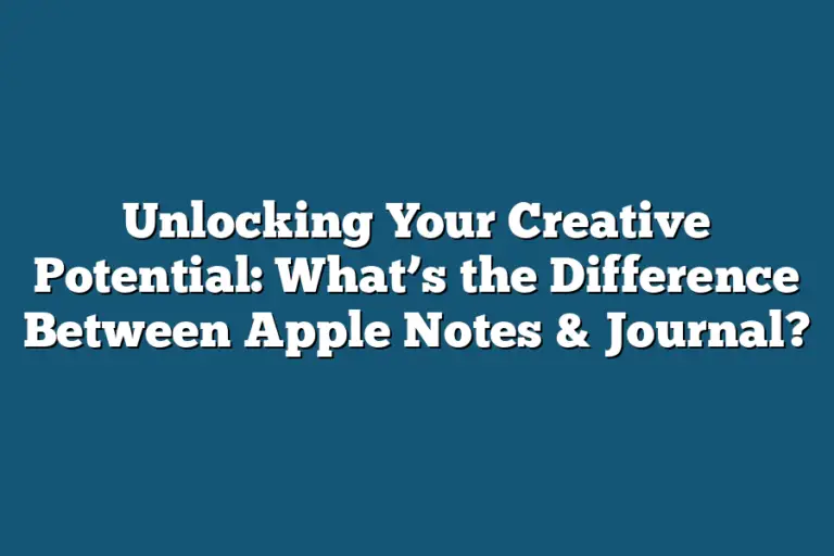 Unlocking Your Creative Potential: What’s the Difference Between Apple ...